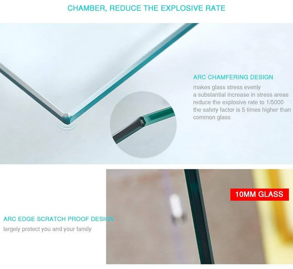 Amazonian Walk-In Shower with Frameless Screen and Chrome Hardware (32 - Boundless Bath