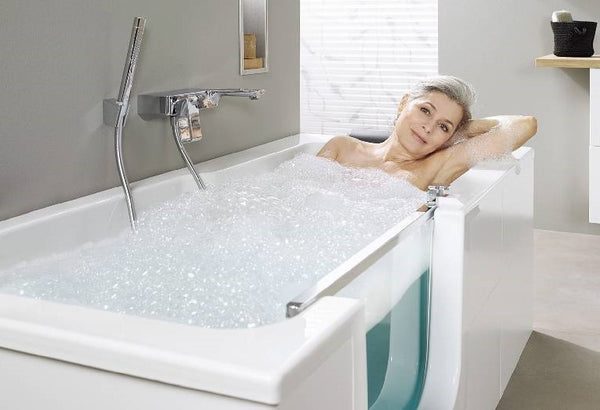 Myrtle 60 inch Walk in Tub. Dual Shower Function. - Boundless Bath