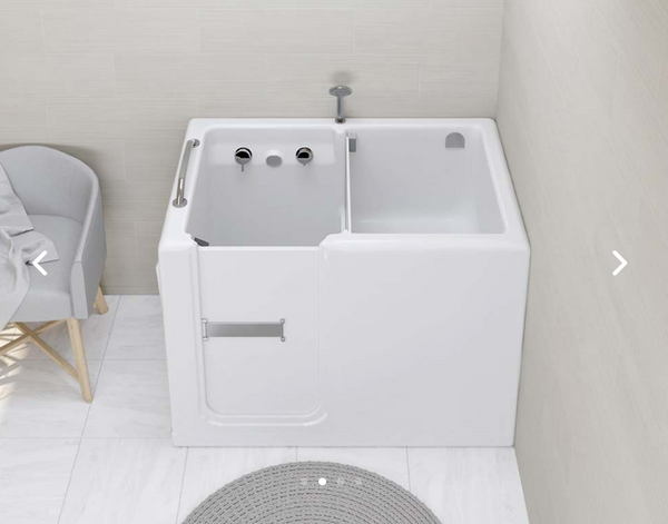 Venice Small Walk in Tub. 40 x 27 Inch Bath Tub. - Boundless Bath